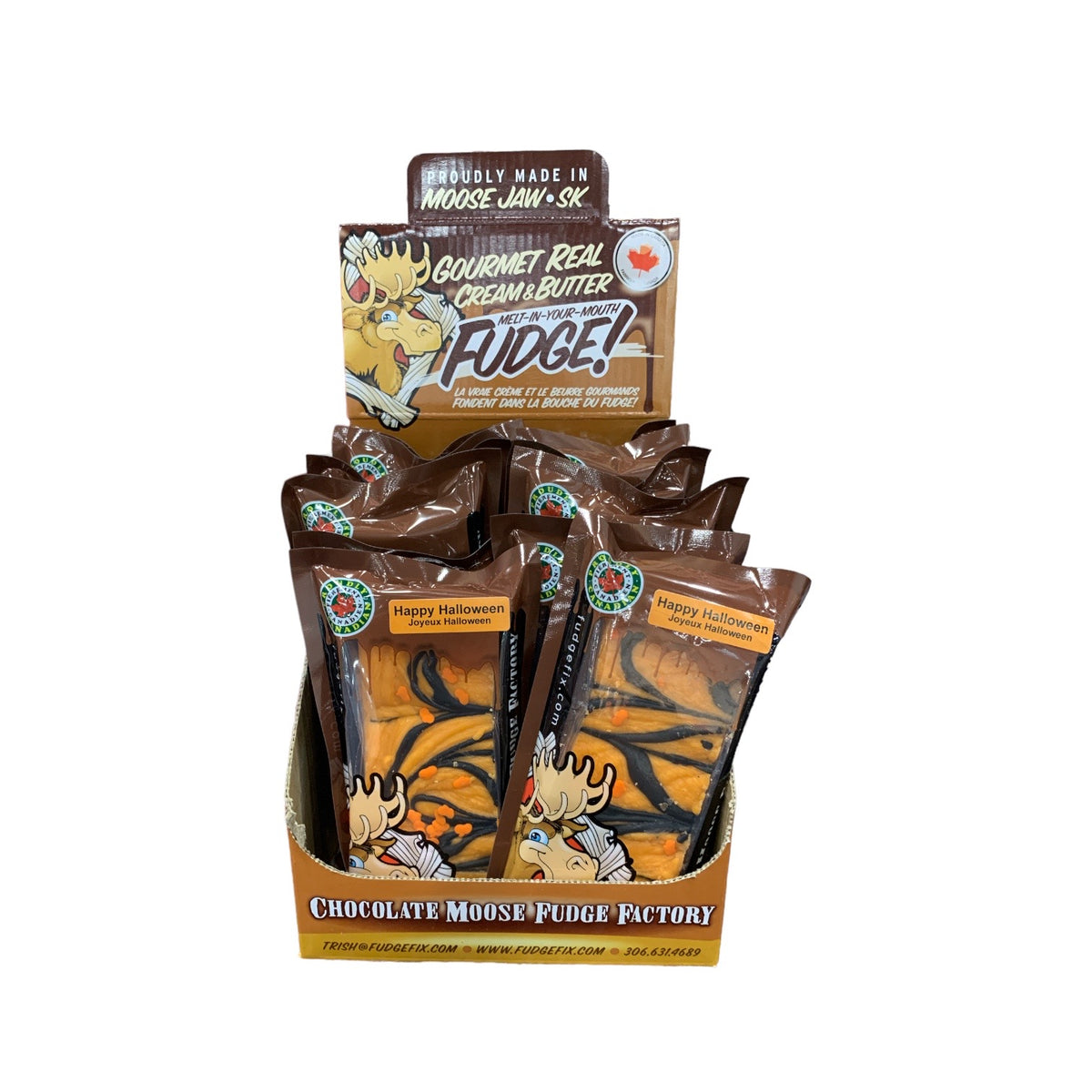 HALLOWEEN HAPPY HALLOWEEN TIGER 110G FUDGE BAR – Chocolate Moose Fudge ...