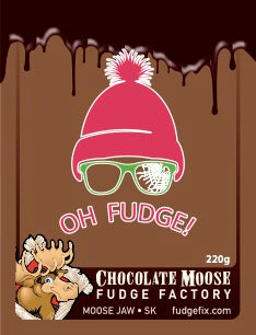 Fudge 220g Clamshell Christmas "ohhh fudge" – Chocolate Moose Fudge Factory