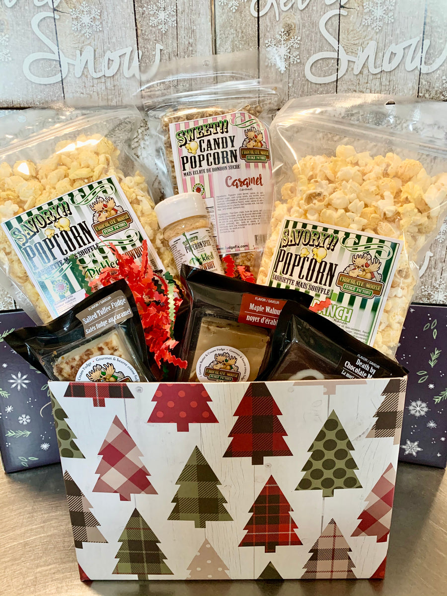 Rustic Trees Christmas Gift Basket – Chocolate Moose Fudge Factory