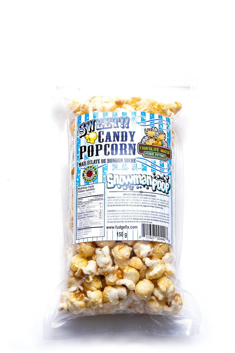 Snowman Poop - Sweet Candy Popcorn – Chocolate Moose Fudge Factory