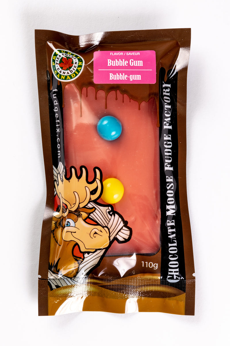 Bubblegum- 110g Fudge Bar – Chocolate Moose Fudge Factory