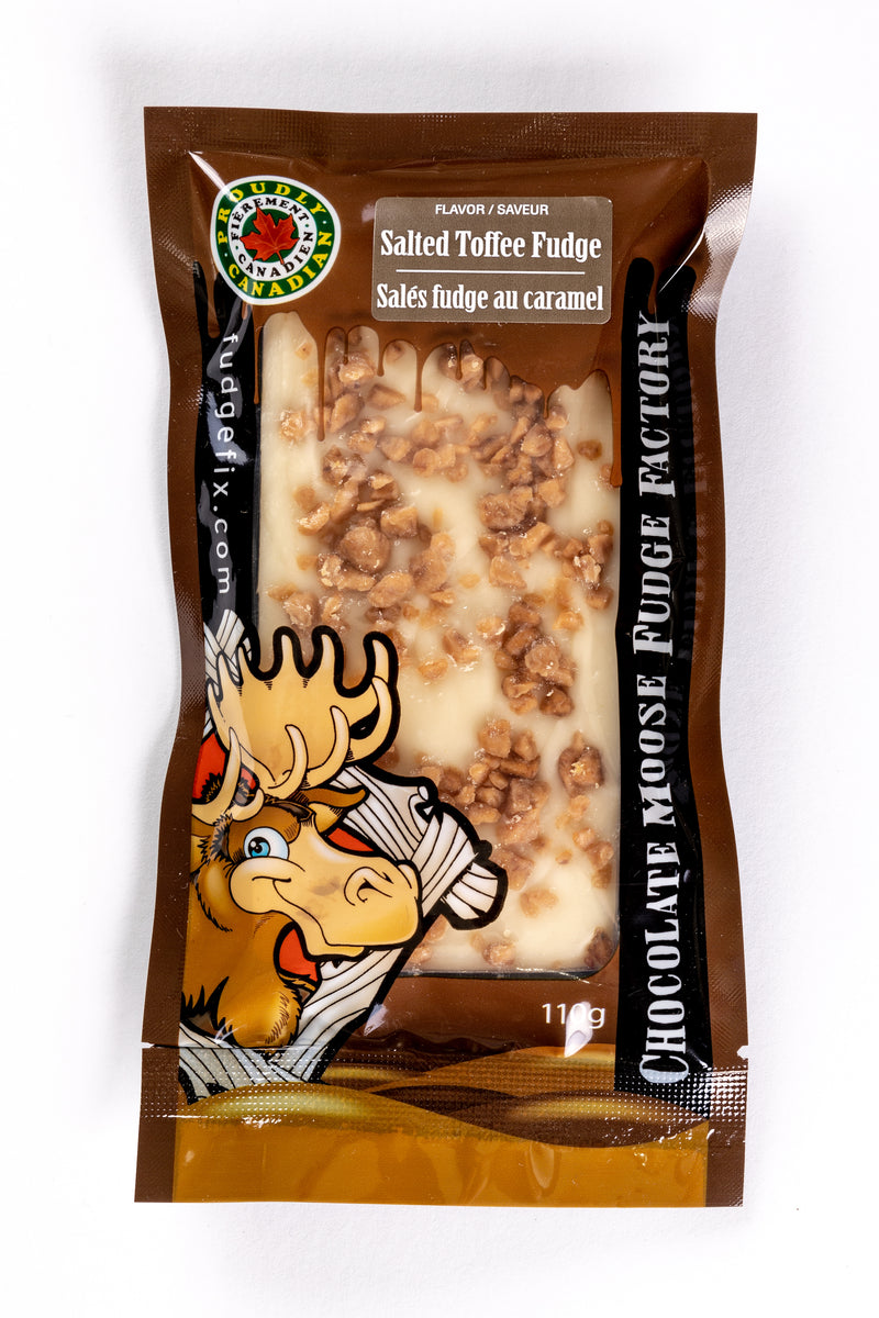 Salted Toffee - 110g Fudge Bar – Chocolate Moose Fudge Factory