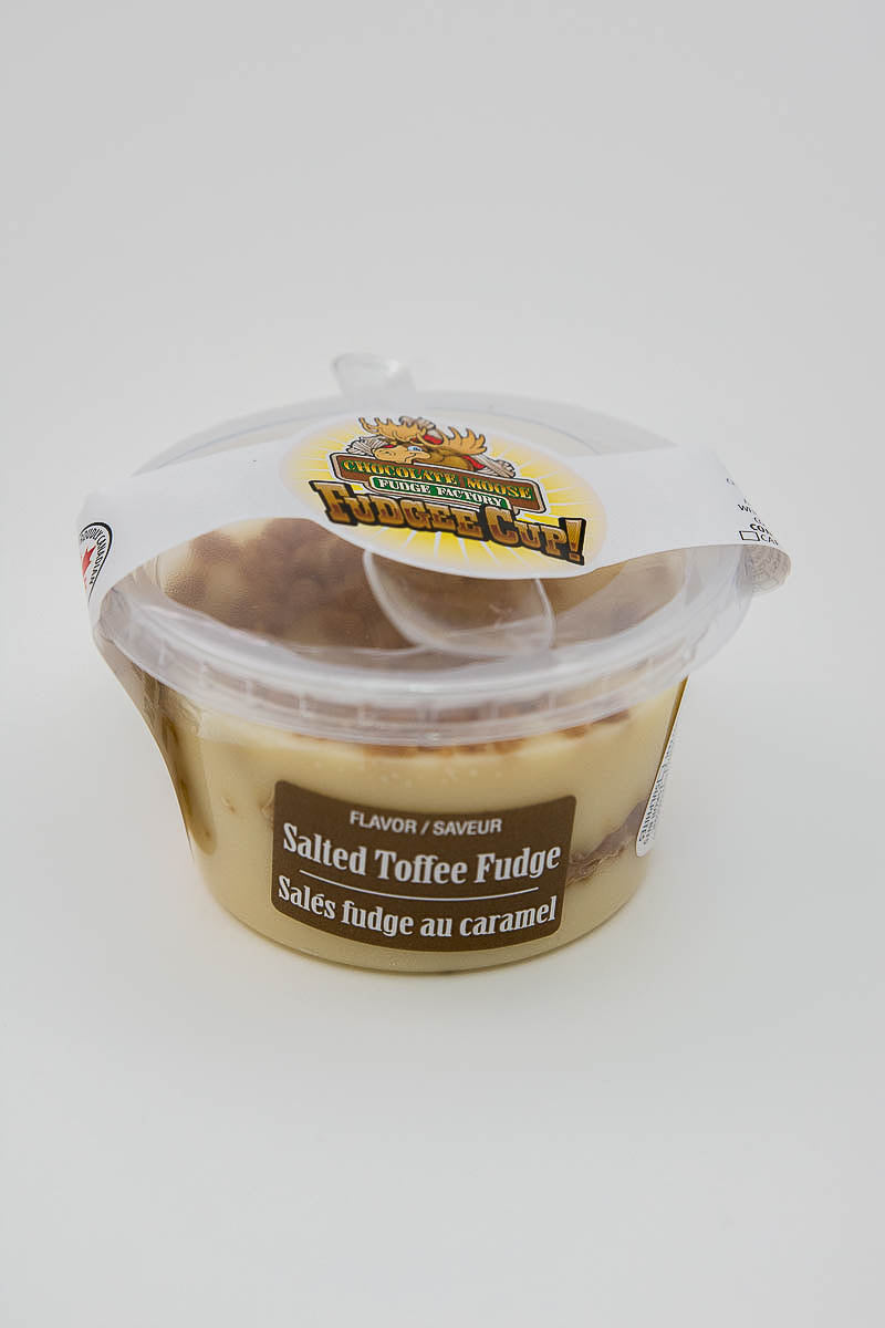 Salted Toffee Fudge - Fudge Cup 140g – Chocolate Moose Fudge Factory